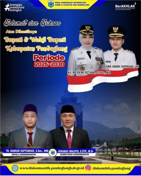 Diskominfo Kabupaten Pandeglang Mengucapkan Selamat & Sukses Atas Pelantikan Bupati dan Wakil ...
